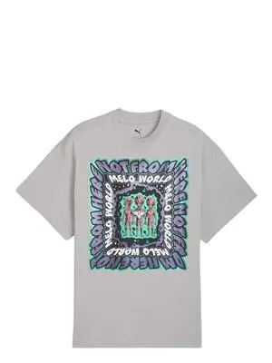 PUMA Melo World T-shirt - Gray Echo