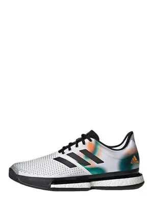 Adidas Solecourt "white Black Silver Metallic" Sneakers - White/green/black