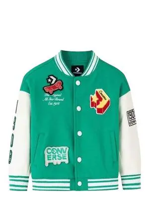 CONVERSE Baseball Jacket - Green/white
