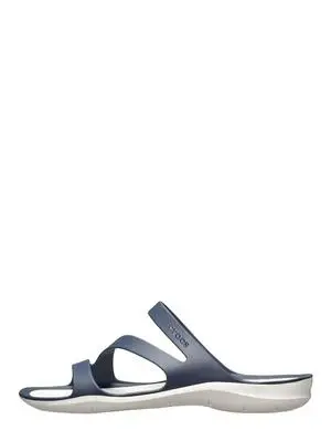 CROCS Strappy Flat Sandals - Blue/white