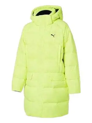 PUMA Long Cut Hoodie Coat - Yellow