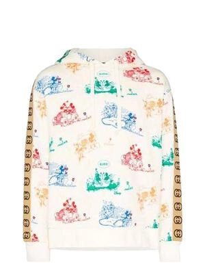 Gucci X Disney Mickey Mouse Printed Hoodie - White