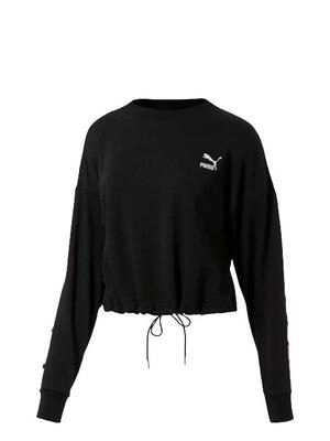 PUMA Puma Cropped Pullover With Logo Detailing