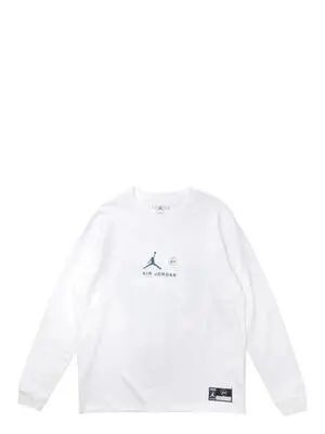 JORDAN X Fragment Long-sleeve T-shirt 'platinum Tint - White