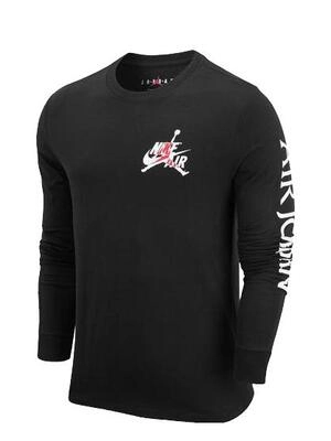 JORDAN Air Logo Long Sleeve T-shirt - Black