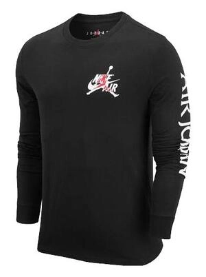 JORDAN Air Logo Long Sleeve T-shirt - Black