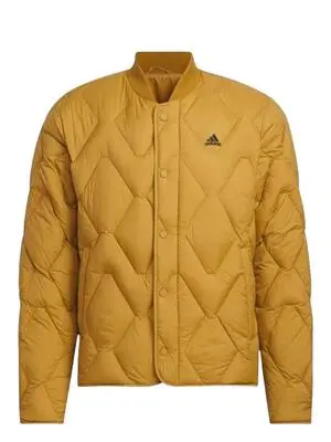 Adidas Padded Varsity Bomber Jacket - Yellow