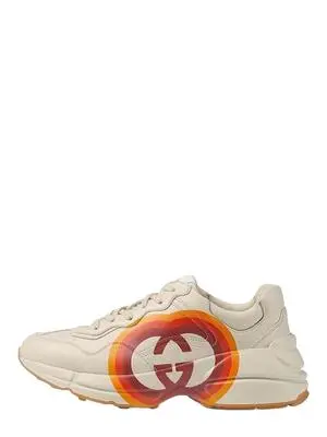 Gucci Rhyton Logo Print Sneakers - White