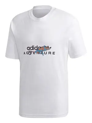 Adidas Originals Adv Graphic Tee Alphabet Printing Sports Short Sleeve - White