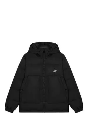 NEW BALANCE Hooded Puffer Jacket - Black
