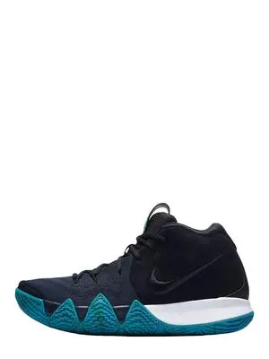 Nike Kyrie 4 Mid Top Basketball Sneakers - Black/blue