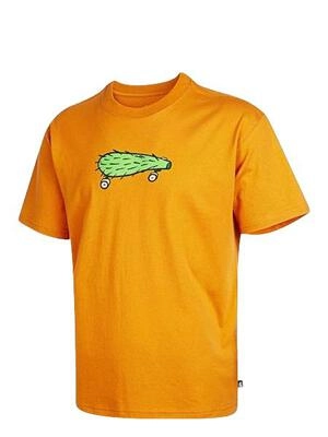 Nike Cactus Printing Skateboard Round Neck Short Sleeve Yellow T-shirt - Multi-color