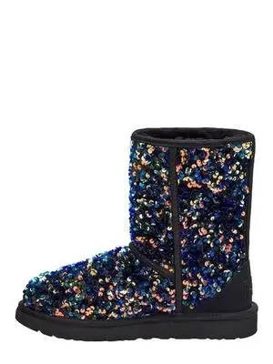 UGG Classic Short Stellar Sequin Boots - Black