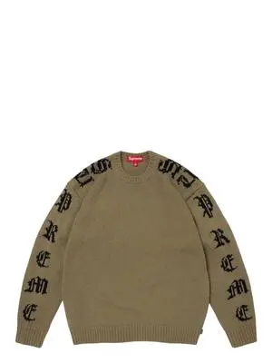 Supreme Old English Sleeve Sweater - Olive