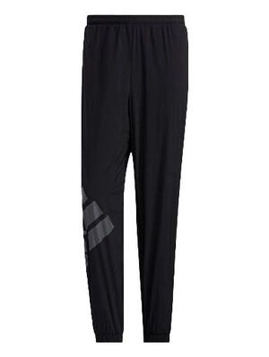 Adidas Logo Alphabet Printing Colorblock Bundle Feet Sports Pants - Black