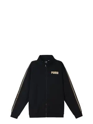 PUMA Logo Printed Knitting Track Jacket - Black