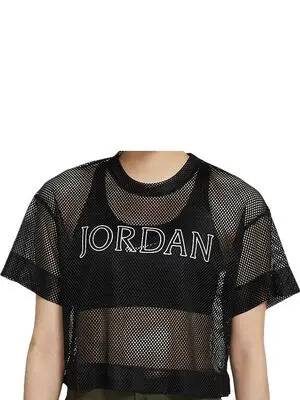 JORDAN Air Sports Stylish Mesh Short Sleeve - Black