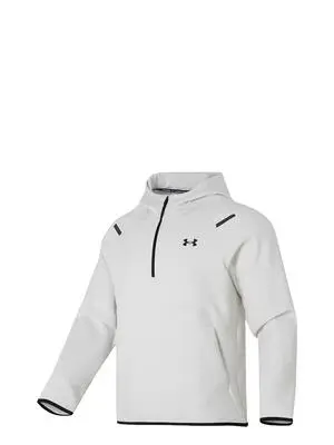 Under Armour Logo Unstoppable Fleece Zip Hoodie 'white - White/black