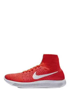 Nike Lunarepic Flyknit High Top Sneakers - Red