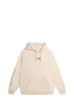 LI-NING Embroidered Logo Hoodie - Beige