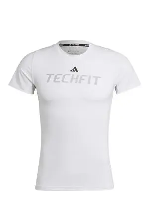 Adidas Logo Alphabet Printing Round Neck Short Sleeve White T-shirt - Multi-color