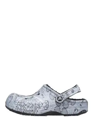 CROCS Crocs Classic Clogs With Bandana Print Grey