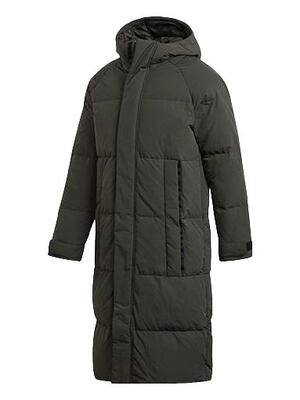 Adidas Hooded Padded Down Jacket - Dark Brown