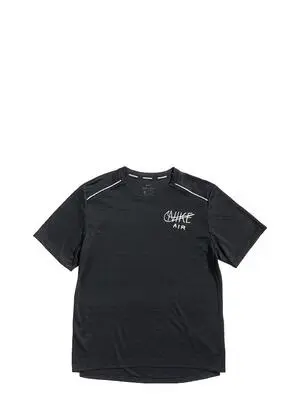 Nike Dri-fit Miler Short Sleeve Printed Tee - Black