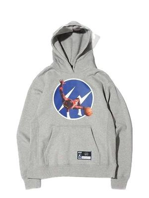 JORDAN Air Jordan X Fragment Design Hooded Sweatshirt Gray
