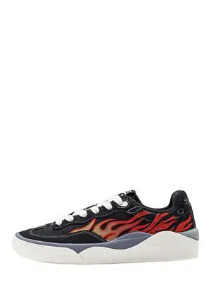 LI-NING Skate General "black Flame" Sneakers - Black/white/red