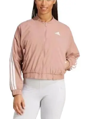 Adidas Essentials 3-stripes Lifestyle Woven Bomber Jacket - Pink