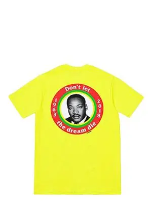 Supreme Ss18 Mlk Dream Bright Tee - Yellow