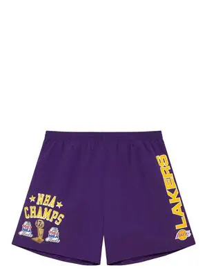 Mitchell & Ness X Nba Team Heritage Woven Short 'los Angeles Lakers - Purple