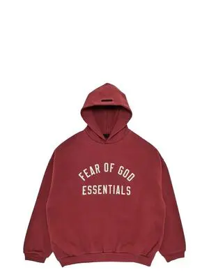 Fear Of God Fear Of God Essentials Fleece Hoodie Red