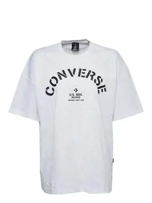 CONVERSE Areca Palm Mesh Boxy T-shirt - White/black