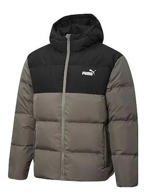 PUMA Puffer Down Jacket - Olive Green/black