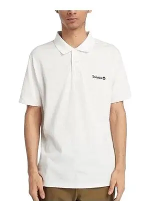Timberland Retro Moisture-wicking Polo Shirt - White