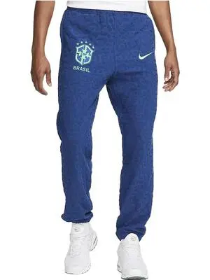 Nike Brazil French Terry Football Tracksuit Bottoms - Blue