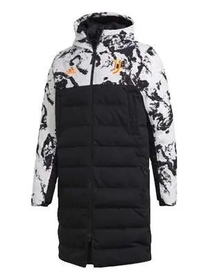 Adidas Juventus Colorblock Hooded Down Jacket - Black