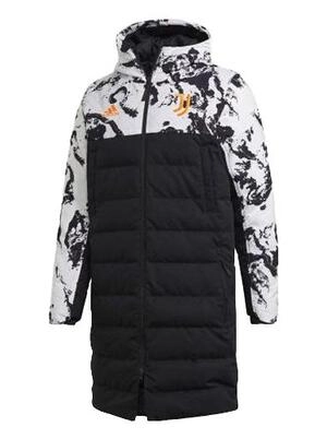 Adidas Juventus Colorblock Hooded Down Jacket - Black