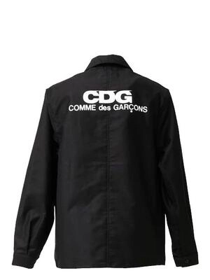 Comme Des Garçons Cdg Logo Coach Jacket - Black