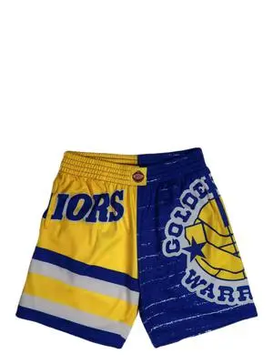 Mitchell & Ness X Nba Golden State Warriors Jumbotron 3.0 Shorts - Blue/yellow