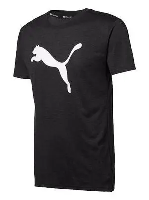 PUMA Logo Printed Short Sleeve Tee - Black