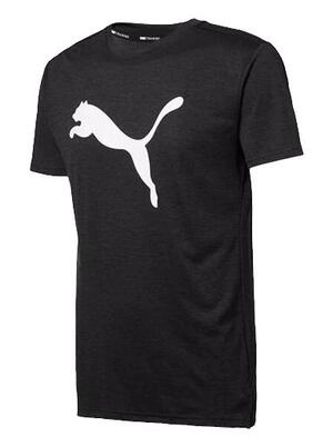 PUMA Logo Printed Short Sleeve Tee - Black