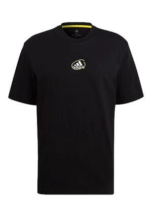 Adidas Scribble Tee M Back Logo Sports Short Sleeve - Black