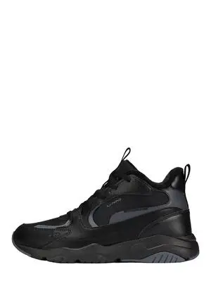 LI-NING High Top Velour Lifestyle Sneakers - Black
