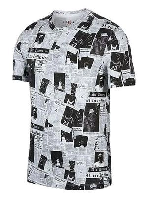 JORDAN Rivals Full Print Sports Round Neck Short Sleeve - Gray