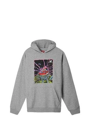 NEW BALANCE Printed Logo Hoodie - Grey