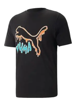 PUMA Graphic Melted Cat T-shirt - Black