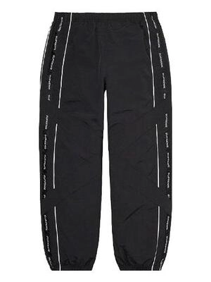 Supreme Cross Paneled Track Pants 'black White - Black/white
